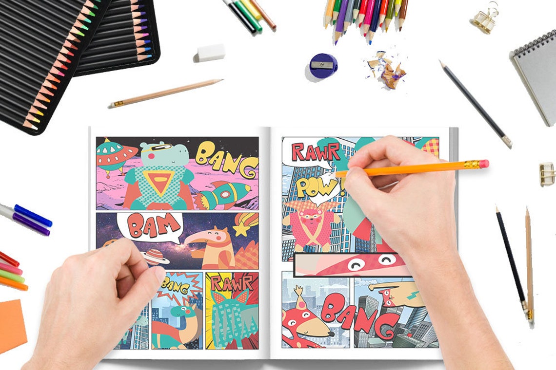 Blank Comic Book Template Blank Comic Strips Printable Comic Book ...