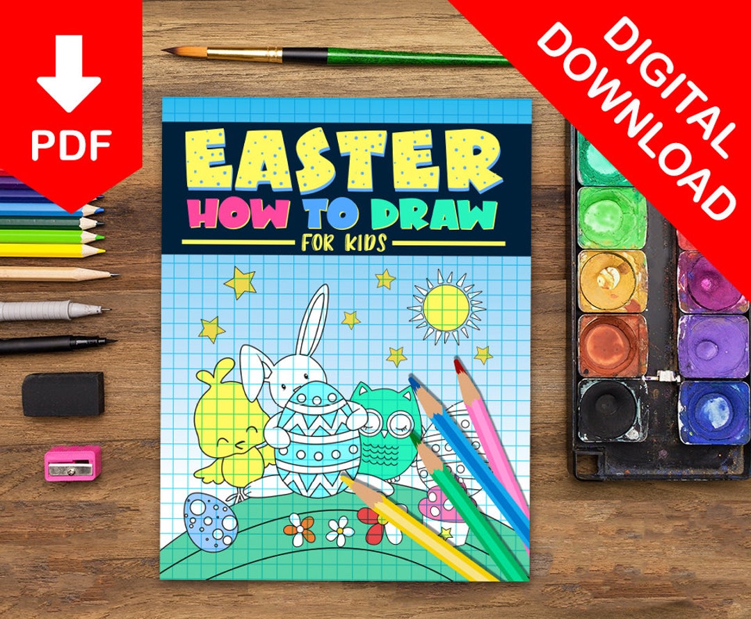 Easter How to Draw Kids Activity Book for Children Coloring Pages for ...