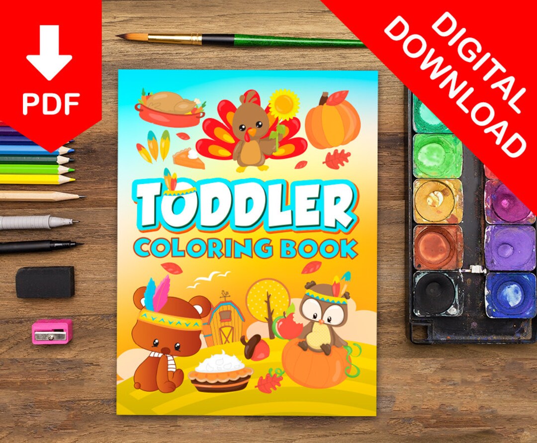 Toddler Coloring Book for Kids Coloring Sheetsthanksgiving Coloring ...