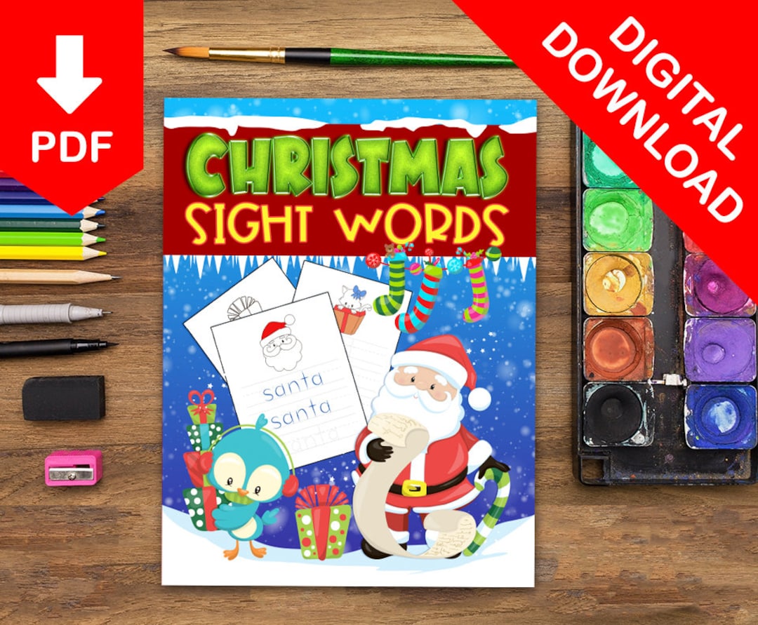 Christmas Sight Words Printable First Grade & Preschool Sight Words ...