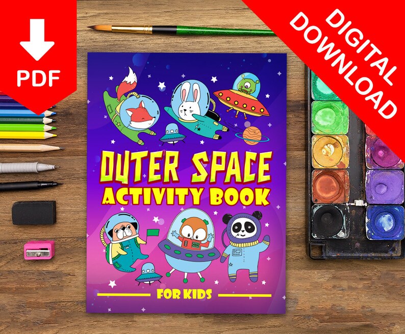 Outer Space - Kids Activity Book for Kids Mazes for Kids Animal ...