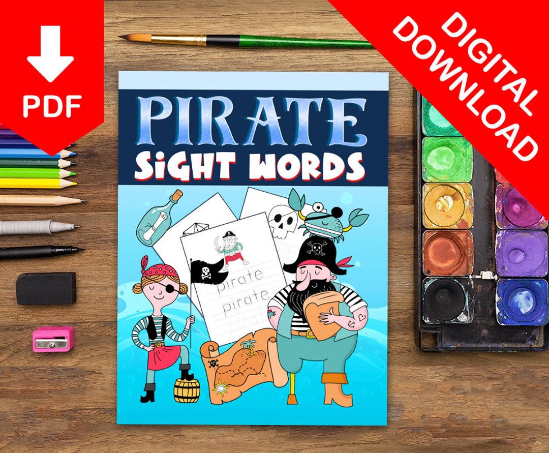 Pirate Sight Words Printable First Grade Kindergarten Worksheets Kids ...