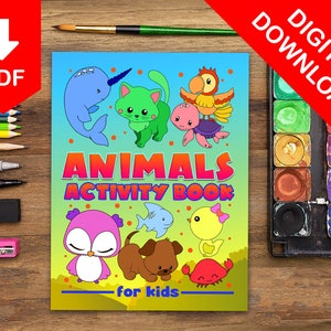 Animals Activity Book for Kids Coloring Book Mazes for Kids Mazes ...