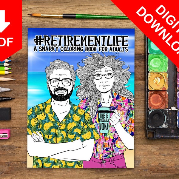 Retirement Coloring Book - Etsy