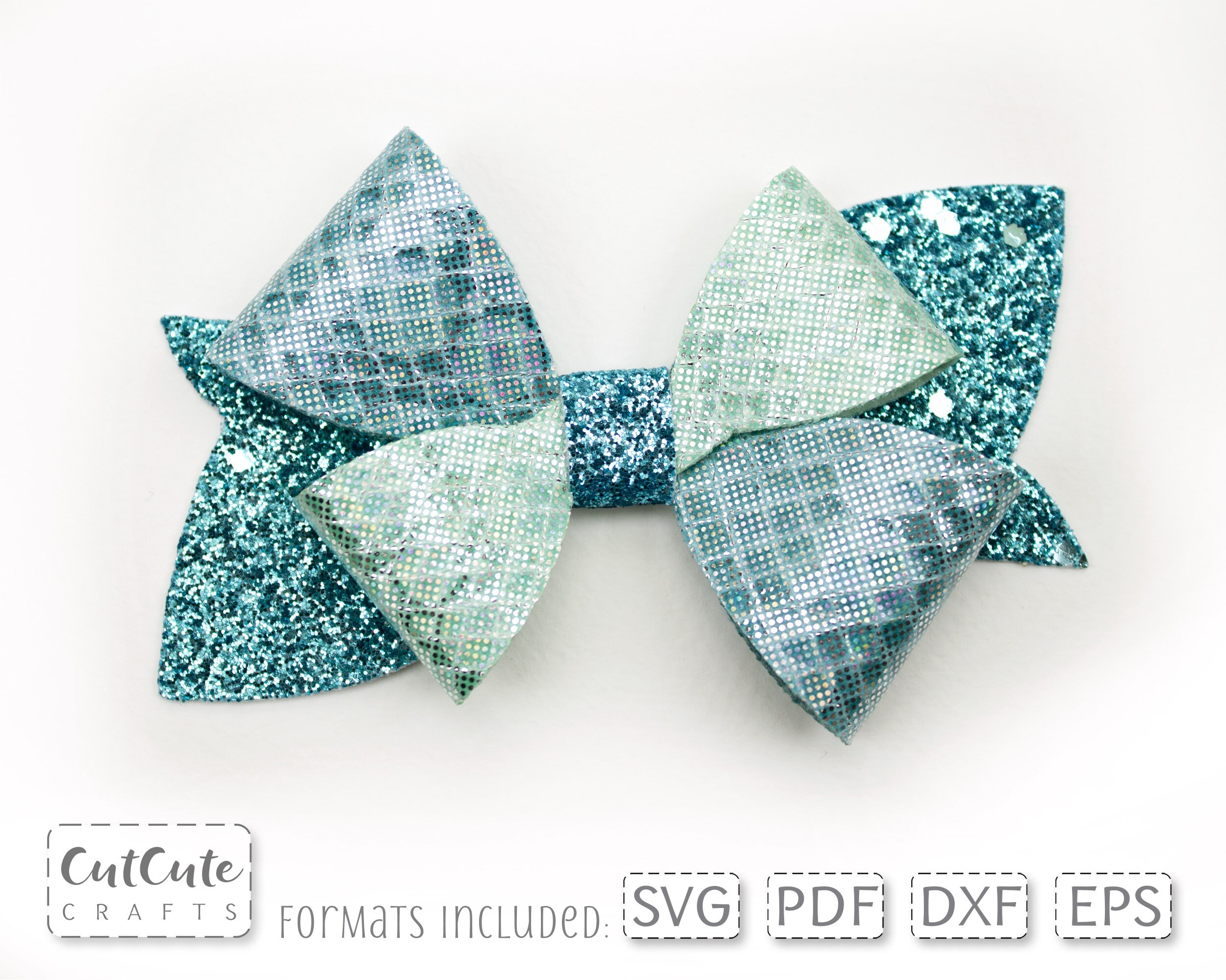 Hair Bow SVG Asymmetrical Bow Template Cricut Cut File - Etsy