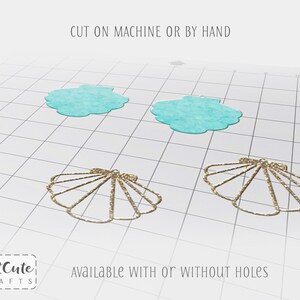 Seashell Earring SVG, Layered Earring Svg, SVG Cut File, Shell Faux ...