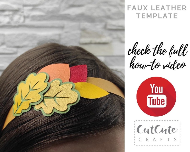 Fall Leaves Headband SVG Templates Autumn Leaf DIY Faux - Etsy