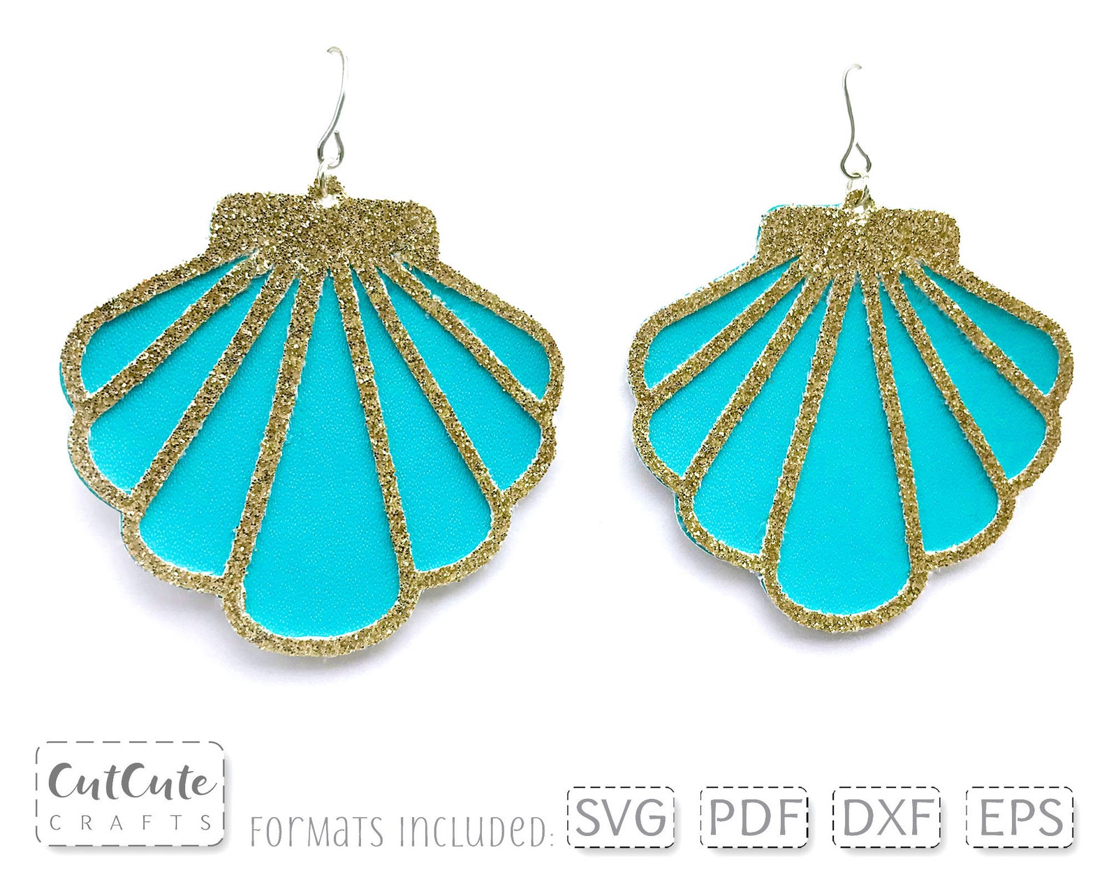 Seashell Earring SVG Layered Earring Svg SVG Cut File Shell - Etsy