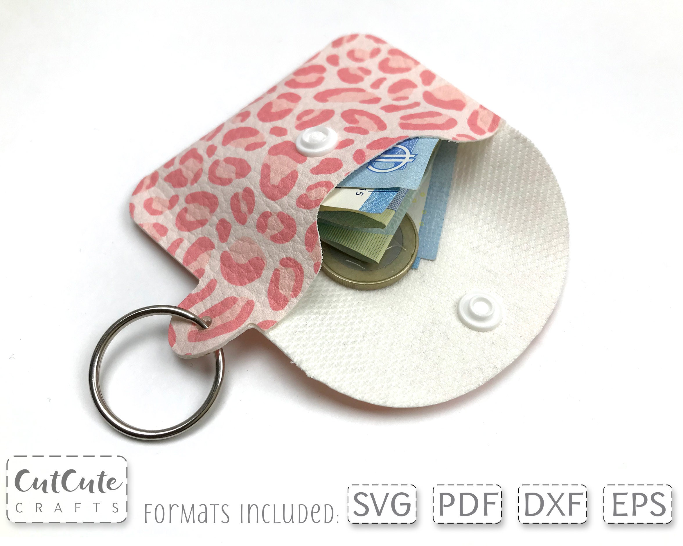 Bundle Mini Coin Purse SVG Template for Faux Leather Key Fob | Etsy UK