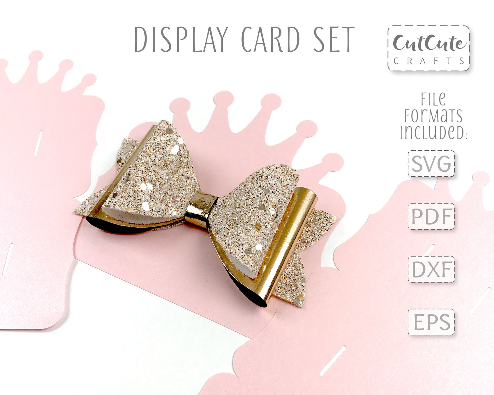 Hair Bow Display Card SVG Bundle Hair Clip Display Card Cut - Etsy