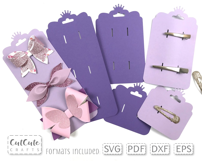 Bow Display Card SVG Template for One Two or Three Bows in - Etsy Ireland