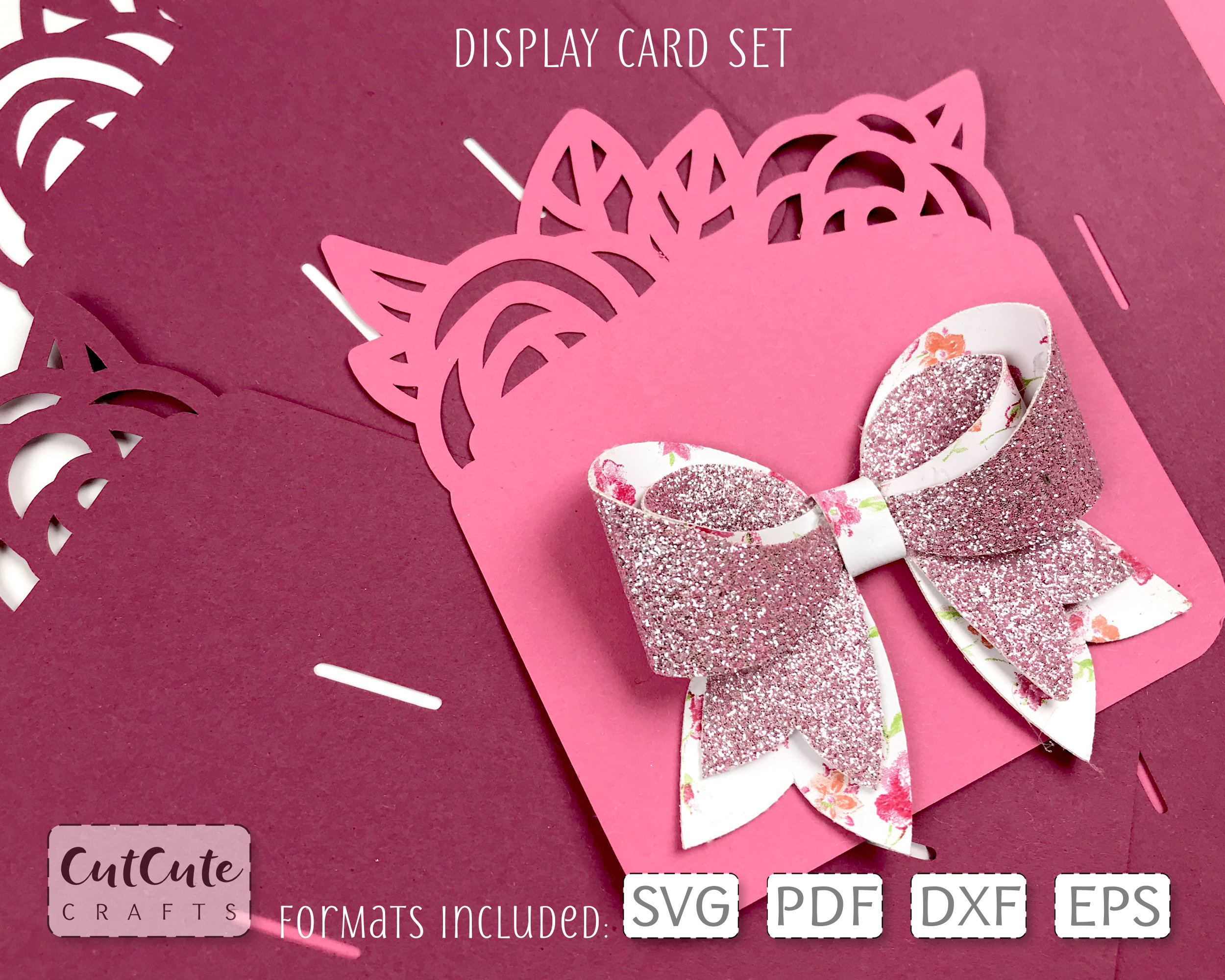 Hair Bow Display Card SVG Bundle Hair Clip Display Card Cut - Etsy Canada