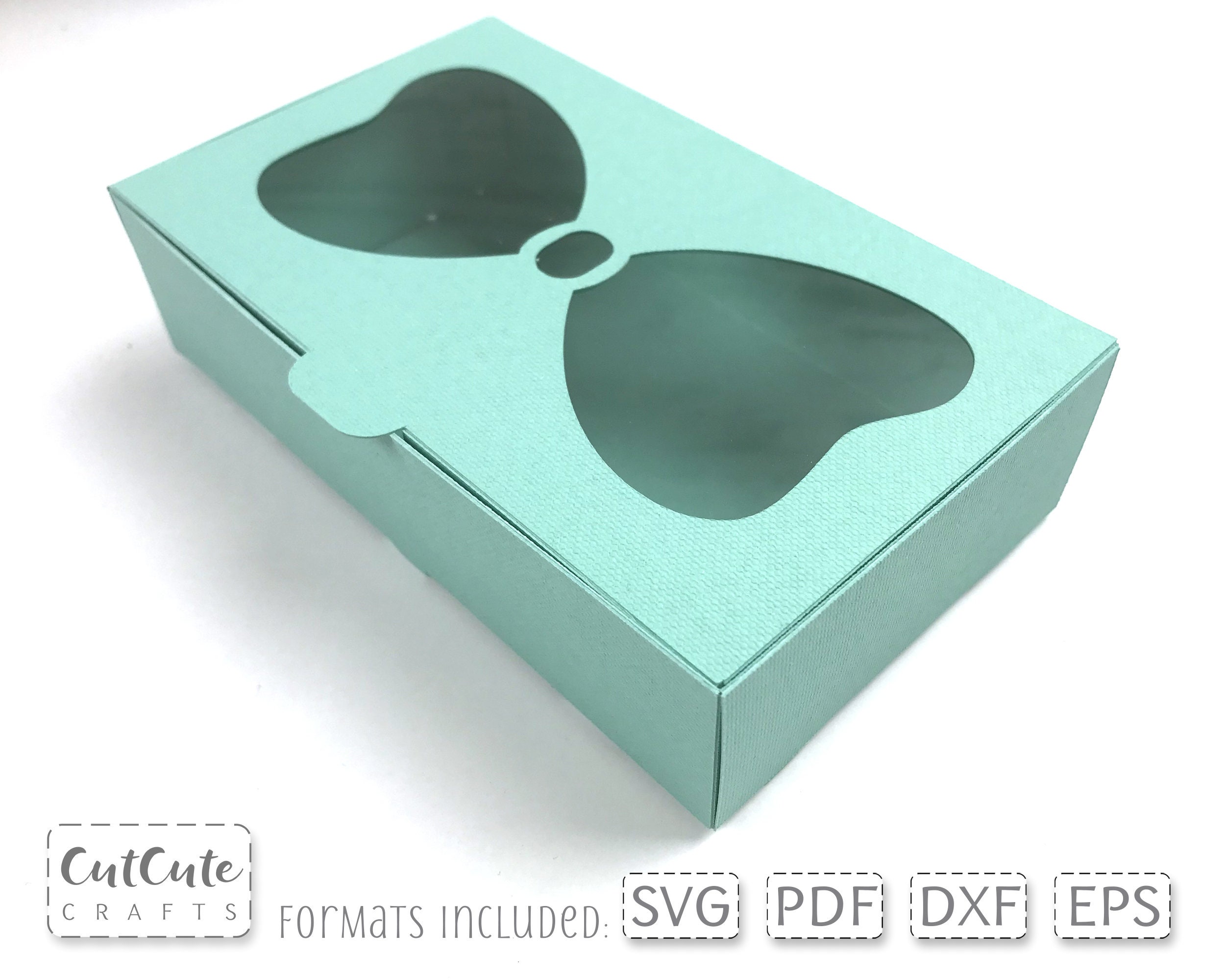 Bow Box SVG Window Box SVG Template Gift Box SVG Cricut Box - Etsy
