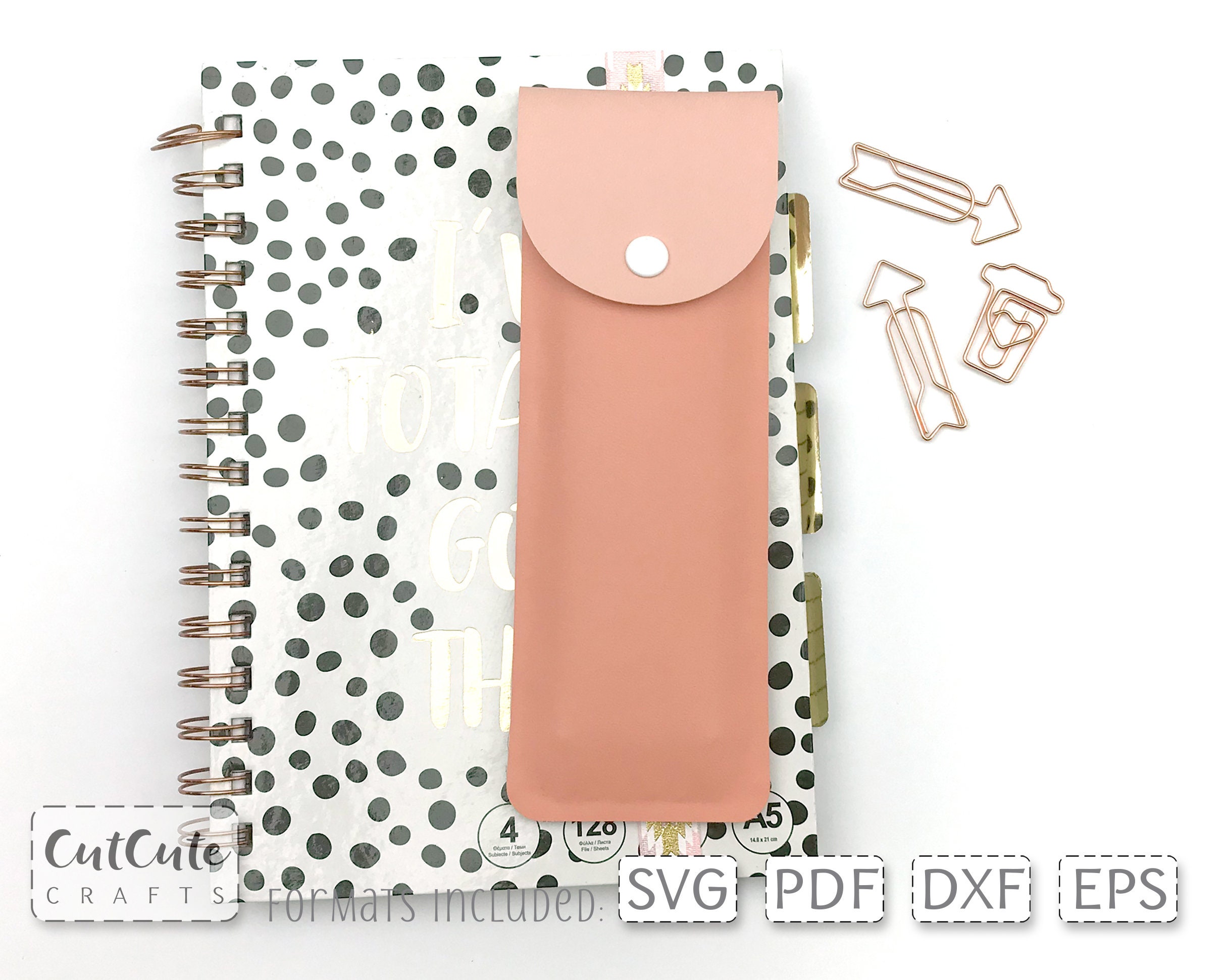Pencil Case Template SVG for Notebook or Planner Pencil - Etsy UK