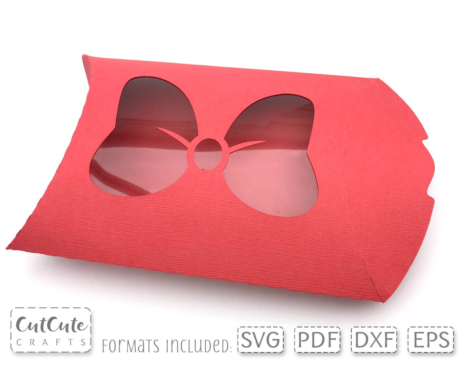 Hair Bow Pillow Box SVG Window Box SVG Template Small Gift - Etsy