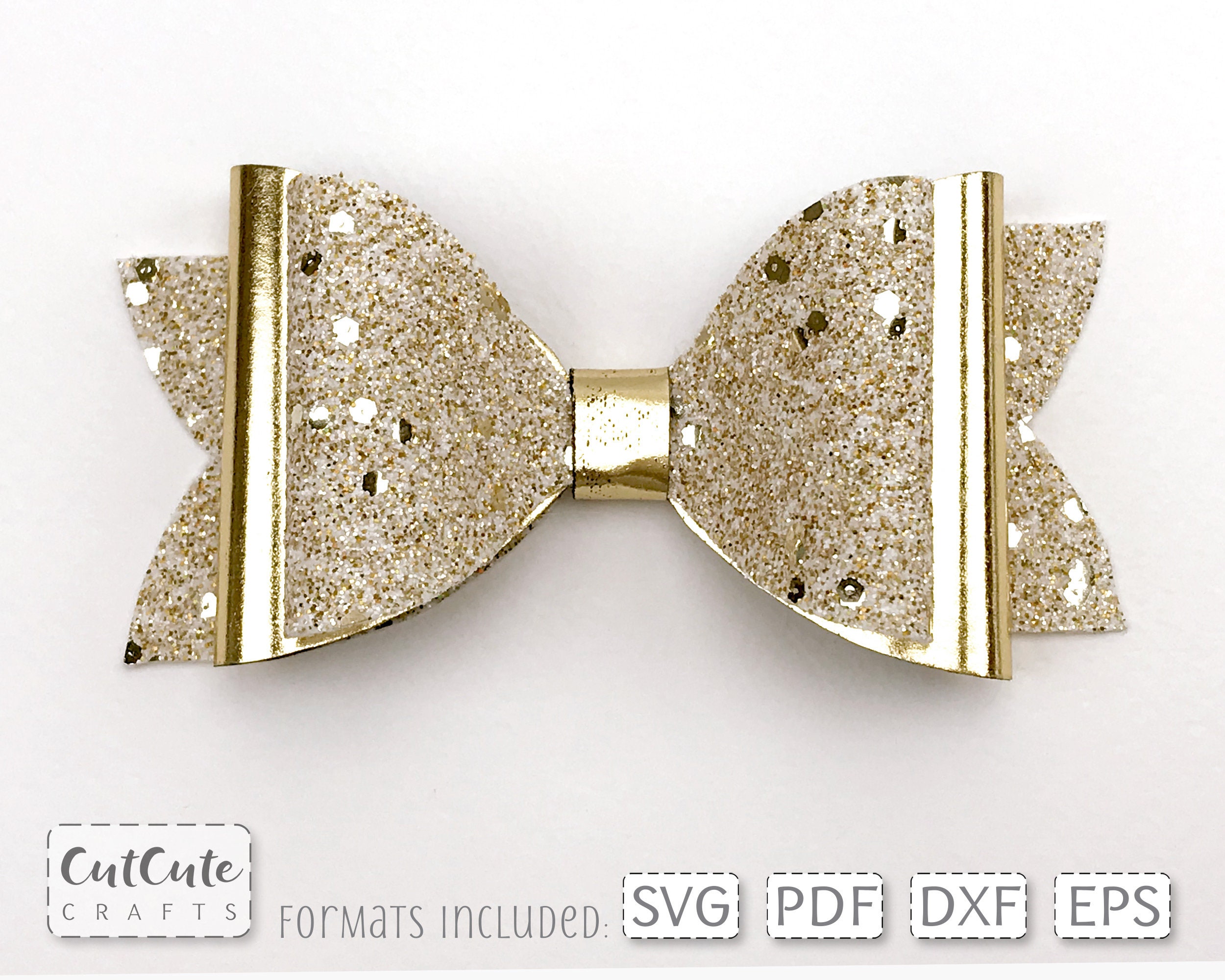 Classic Double Bow SVG Hair Bow Template SVG Cricut Cut File - Etsy ...