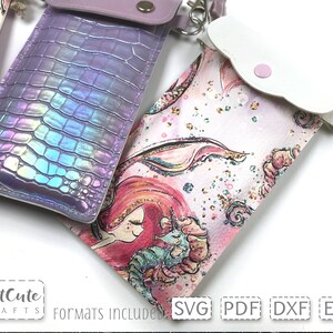 Phone & Card Pouch Templates, Cell Phone Cross Body Bag SVG Sewing ...