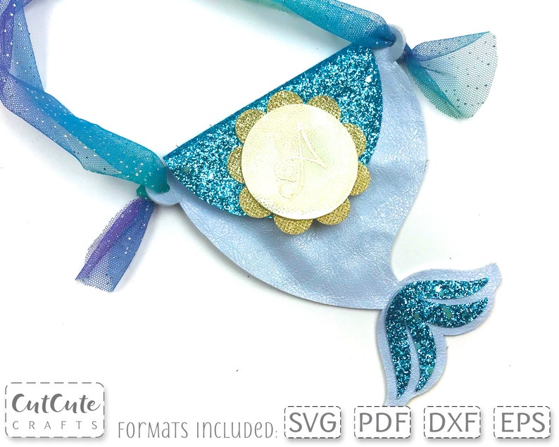 Mermaid Bag SVG Template No-sew Faux Leather Girls Bag SVG | Etsy