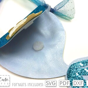 Mermaid Bag SVG Template, No-sew Faux Leather Girls Bag SVG for Cricut ...