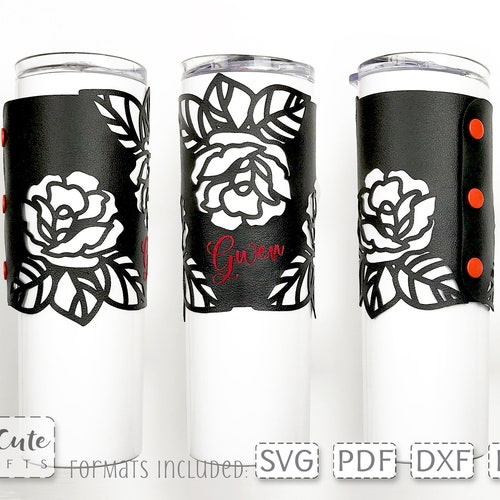 Scallop Tumbler Sleeve Holder SVG Template for 20 0z Skinny - Etsy