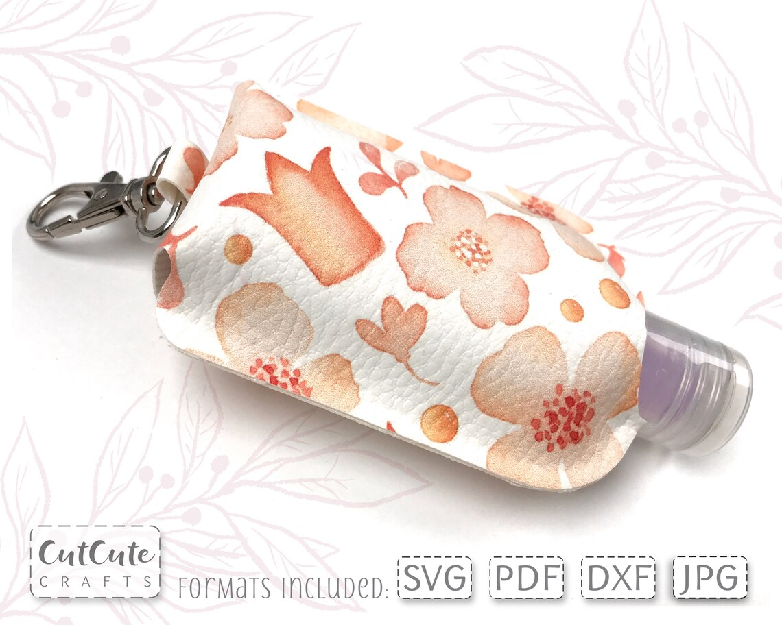 Hand Sanitizer Holder SVG Template Sanitizer Keychain - Etsy UK