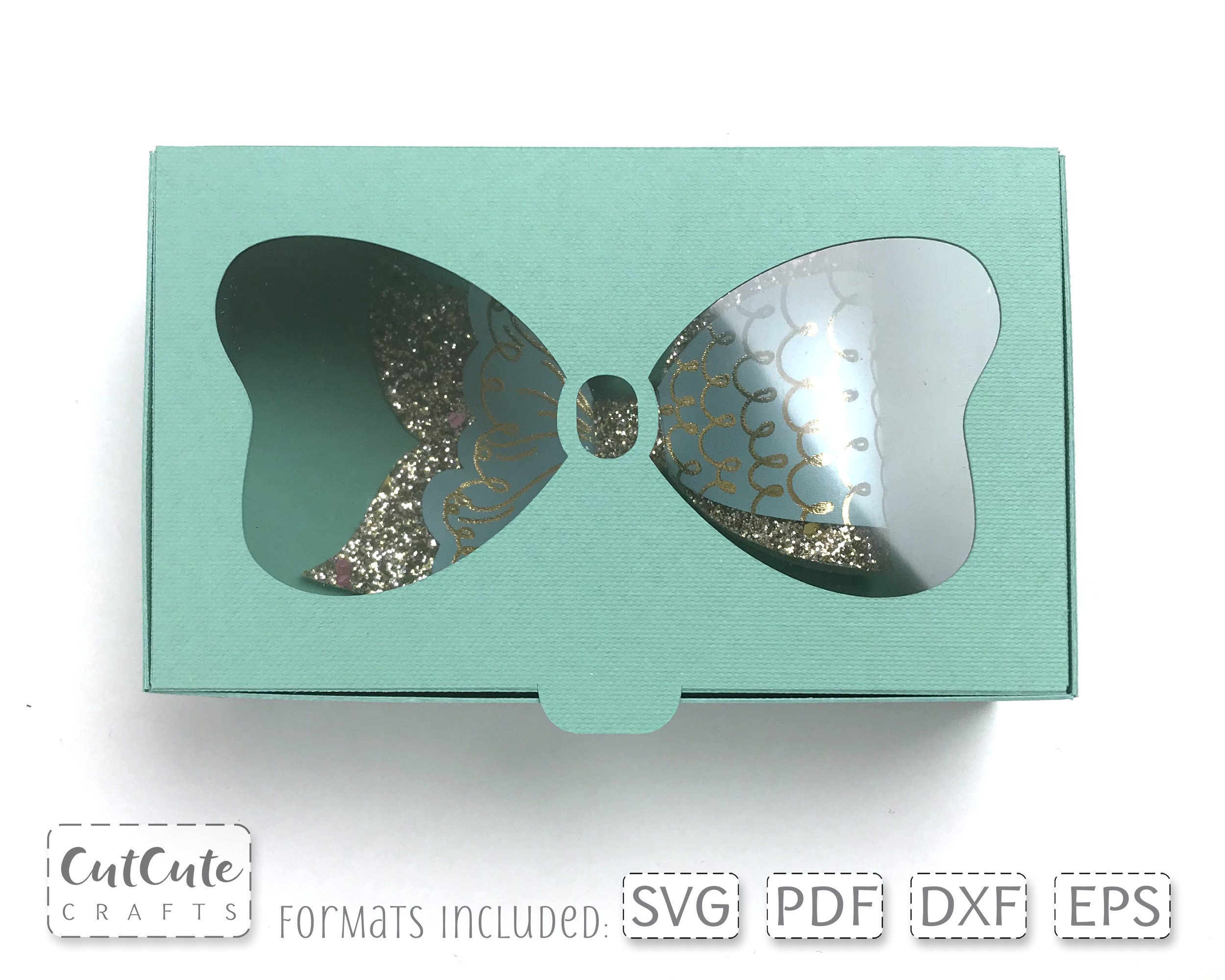 Bow Box SVG Window Box SVG Template Gift Box SVG Cricut Box - Etsy