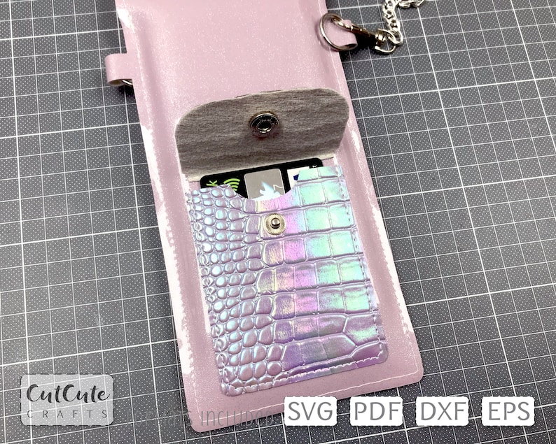 Phone & Card Pouch Templates, Cell Phone Cross Body Bag SVG Sewing ...