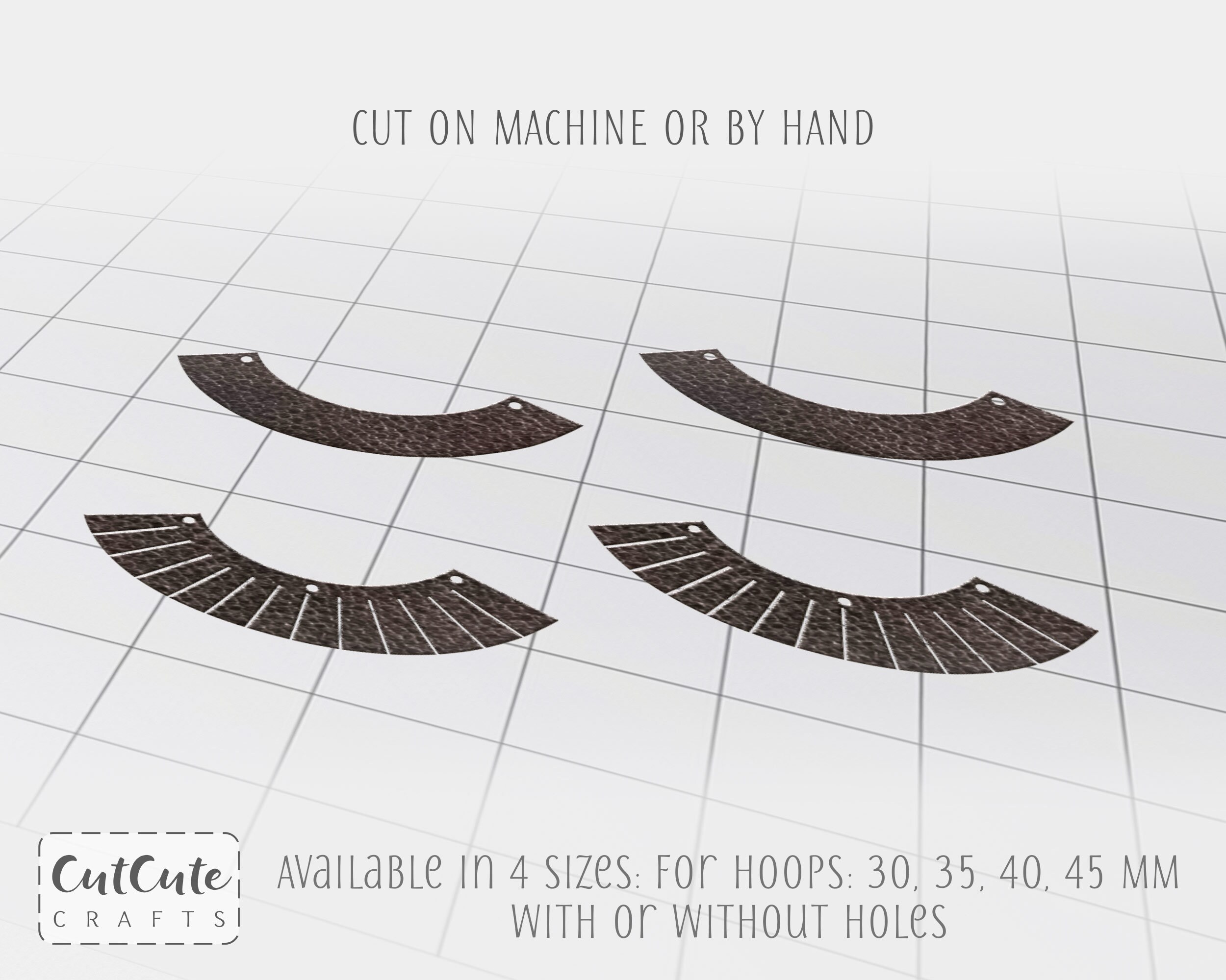 Terra Hoop Earring SVG Faux Leather Earrings Template SVG - Etsy