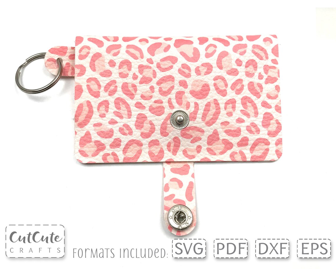 The Wild Card Wallet SVG Template Faux Leather Keyring Mini | Etsy