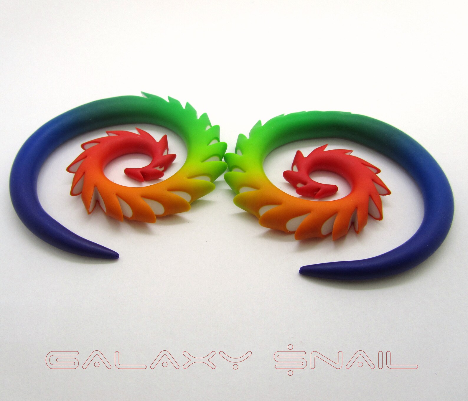 The Pastel Goth Rainbow Gauges / Earrings / Plugs/ Fake Gauges 8g, 6g ...
