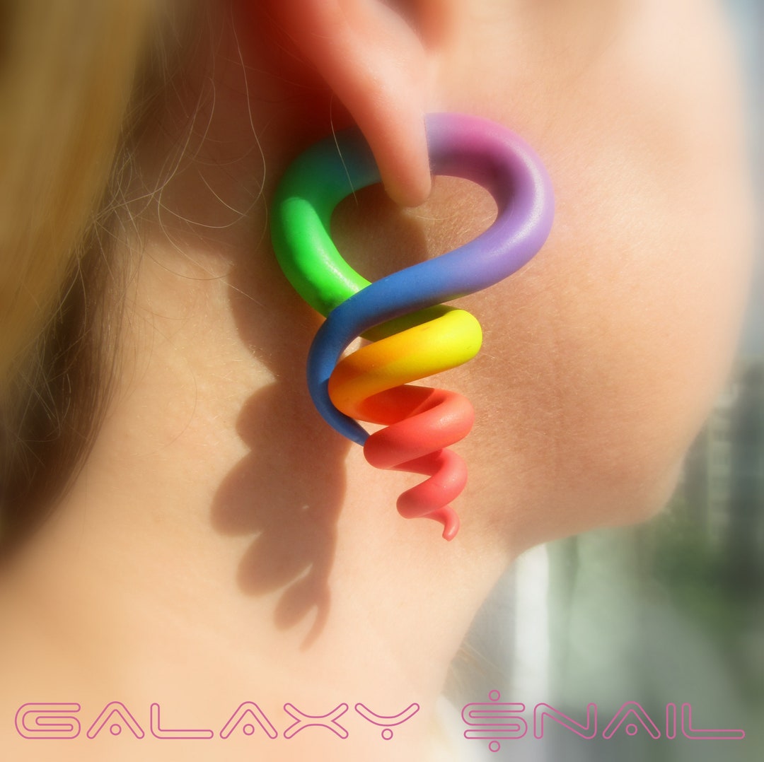 The LGBT Rainbow Pastel Goth Gauges / Earrings / Plugs/ Fake Gauges 8g ...