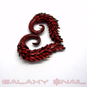 The Kagune, Dragon Black and Red Gauges / Earrings / Plugs/ Fake Gauges ...