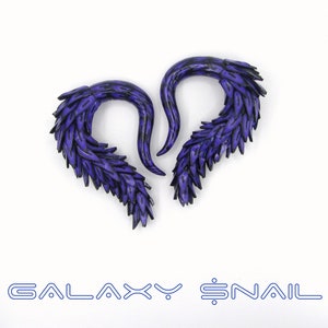 The Kagune, Ursula Dragon Purple and Black Gauges, Earrings, Plugs Fake ...