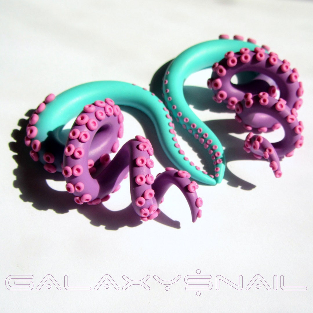 The Pastel Goth Tentacle Harajuku Kawaiii Gauges Earrings - Etsy