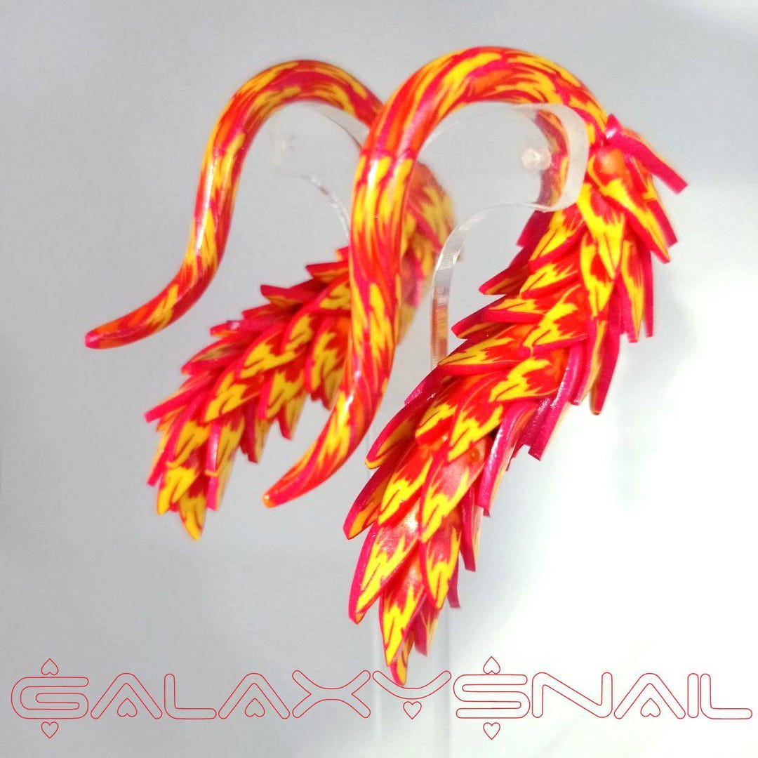 The Rengoku, Dragon, Demon Slayer Gauges, Earrings, Fake Gauges 6g, 4g ...