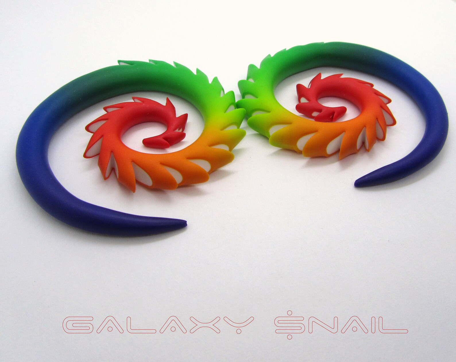 The Pastel Goth Rainbow Gauges / Earrings / Plugs/ Fake Gauges | Etsy