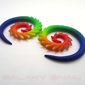 The Pastel Goth Rainbow Gauges / Earrings / Plugs/ Fake Gauges 8g, 6g ...