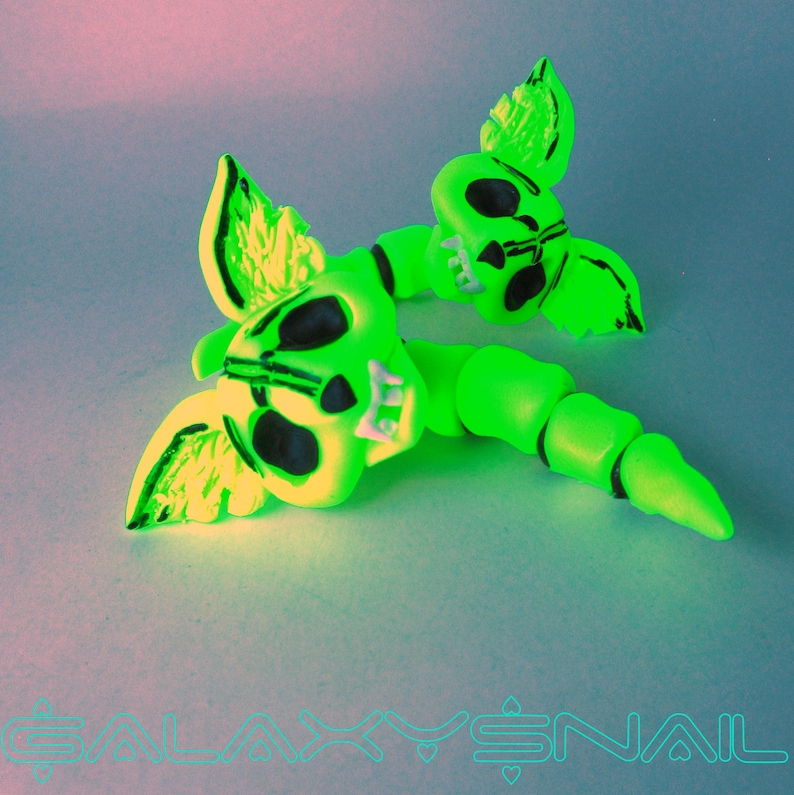 Glowing Radioactive Cat Demon Gauges - UV Reactive Neon Green Fake ...