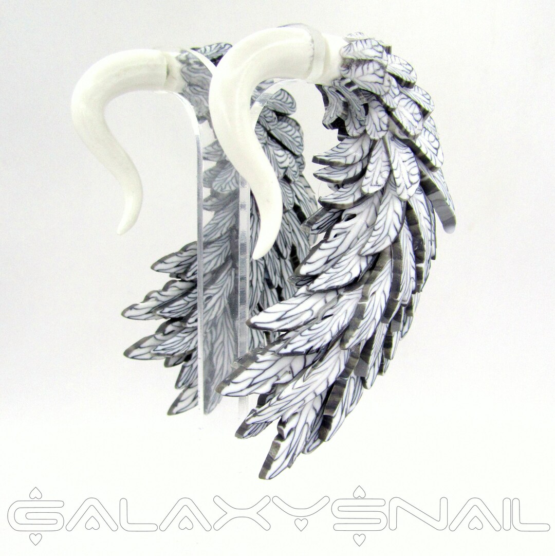 Earrings the Angel Wings White, Light, Delicate, a Valentine's Gift ...