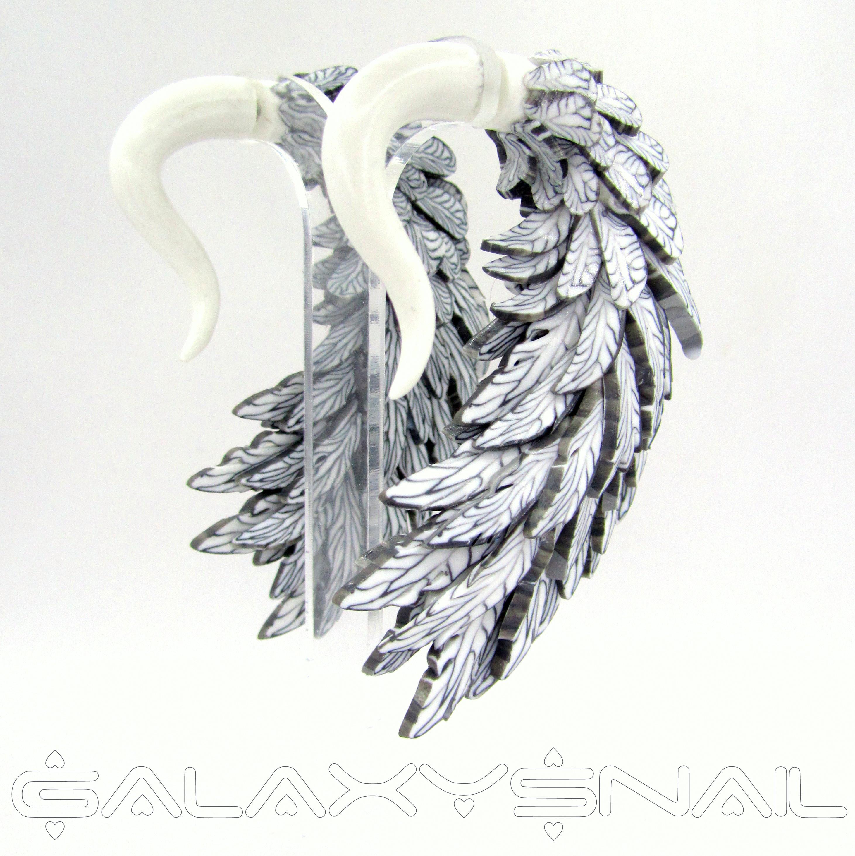 Earrings the Angel Wings White, Light, Delicate, a Valentine's Gift ...