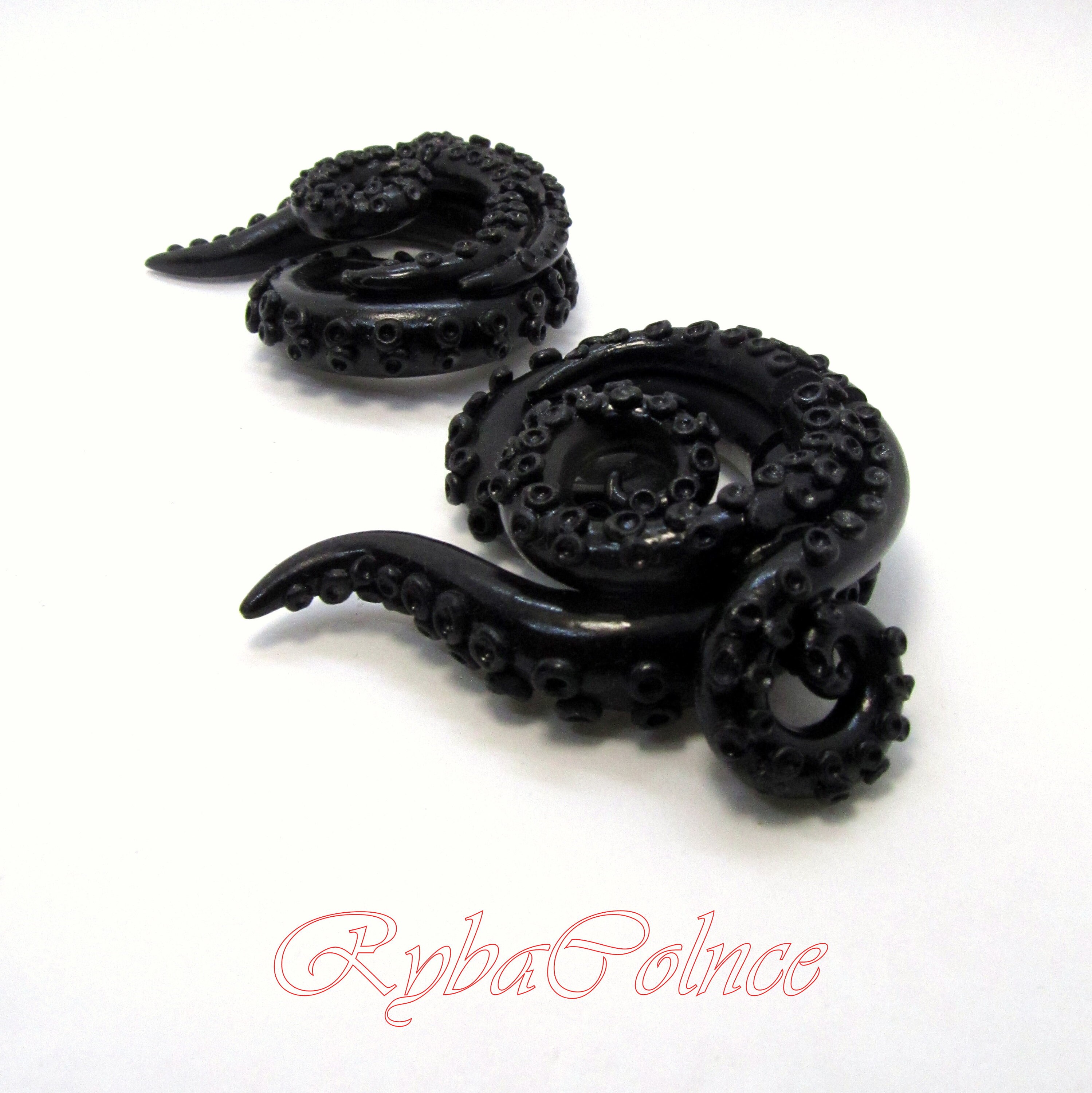 Faux Gauges the Black Tentacle Fake Gauges | Etsy