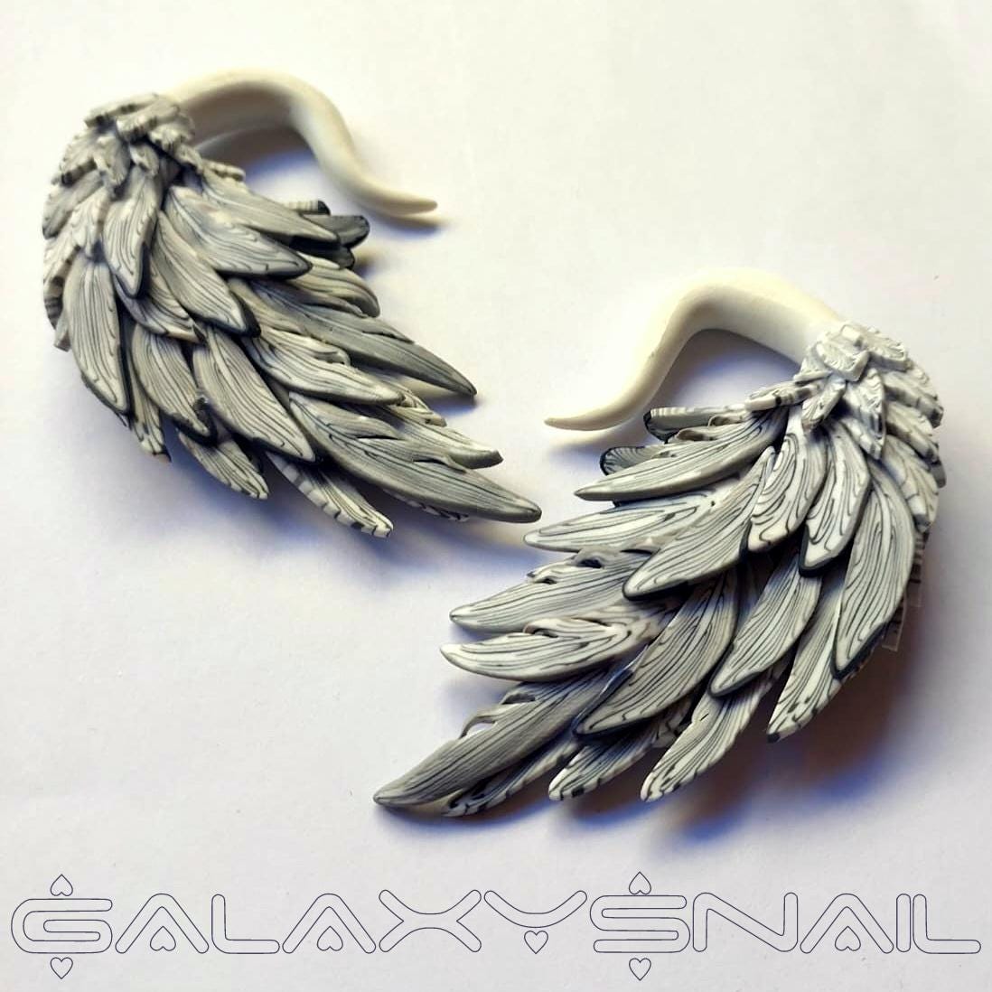 Earrings the Angel Wings White, Light, Delicate, a Valentine's Gift ...