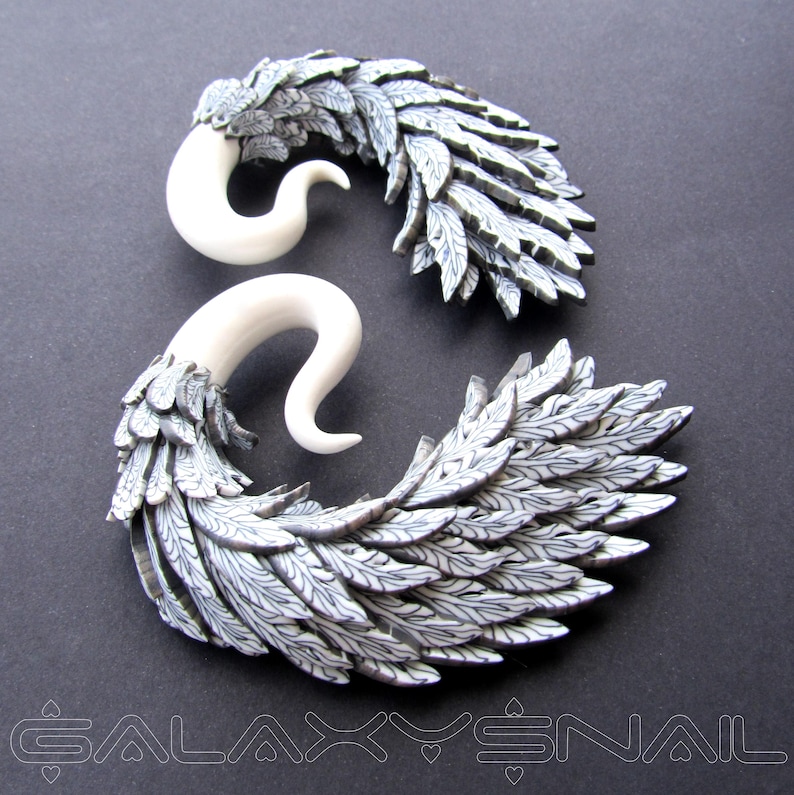 Earrings the Angel Wings White, Light, Delicate, a Valentine's Gift ...