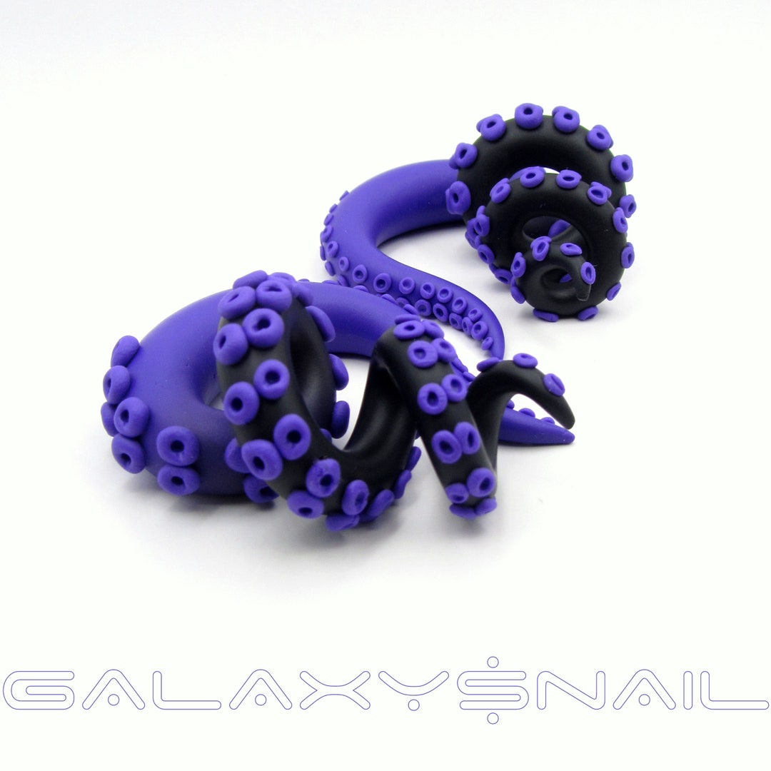 The Ursula Pastel Goth Tentacle Gauges / Earrings / Plugs/ Fake Gauges ...