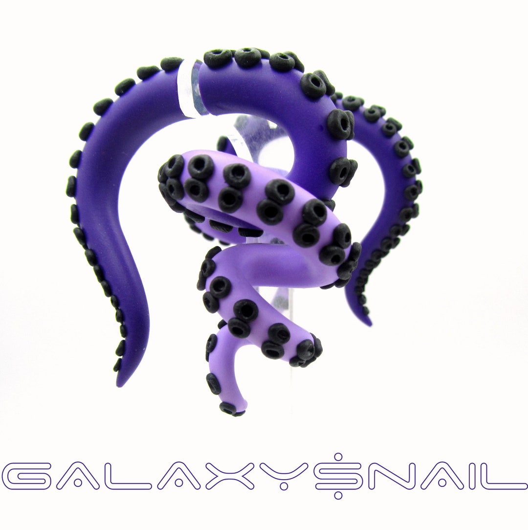 Whimsical Ocean Hues: Ursula's Pastel Tentacle Gauges and Earrings ...