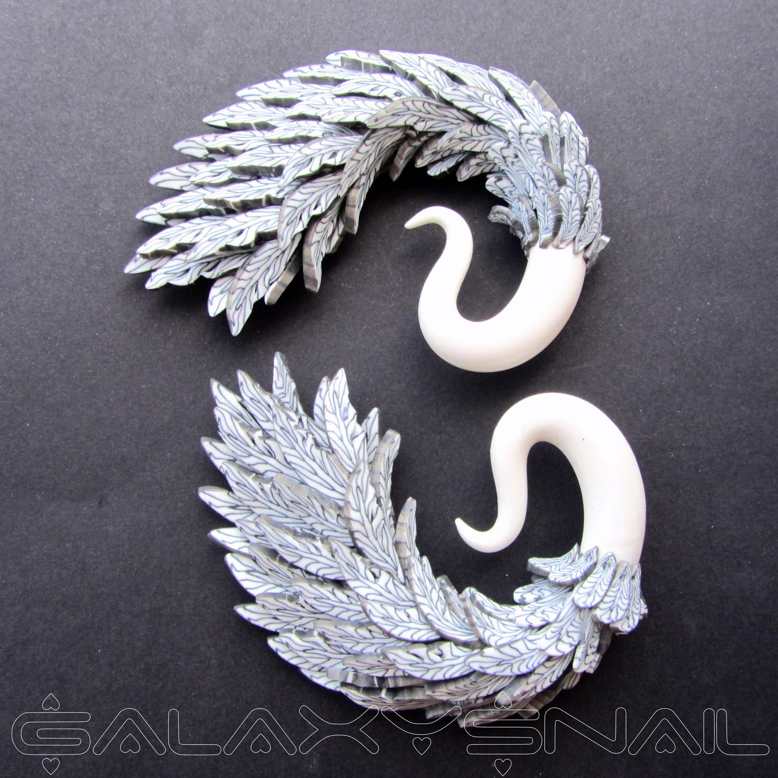 Earrings the Angel Wings White, Light, Delicate, a Valentine's Gift ...