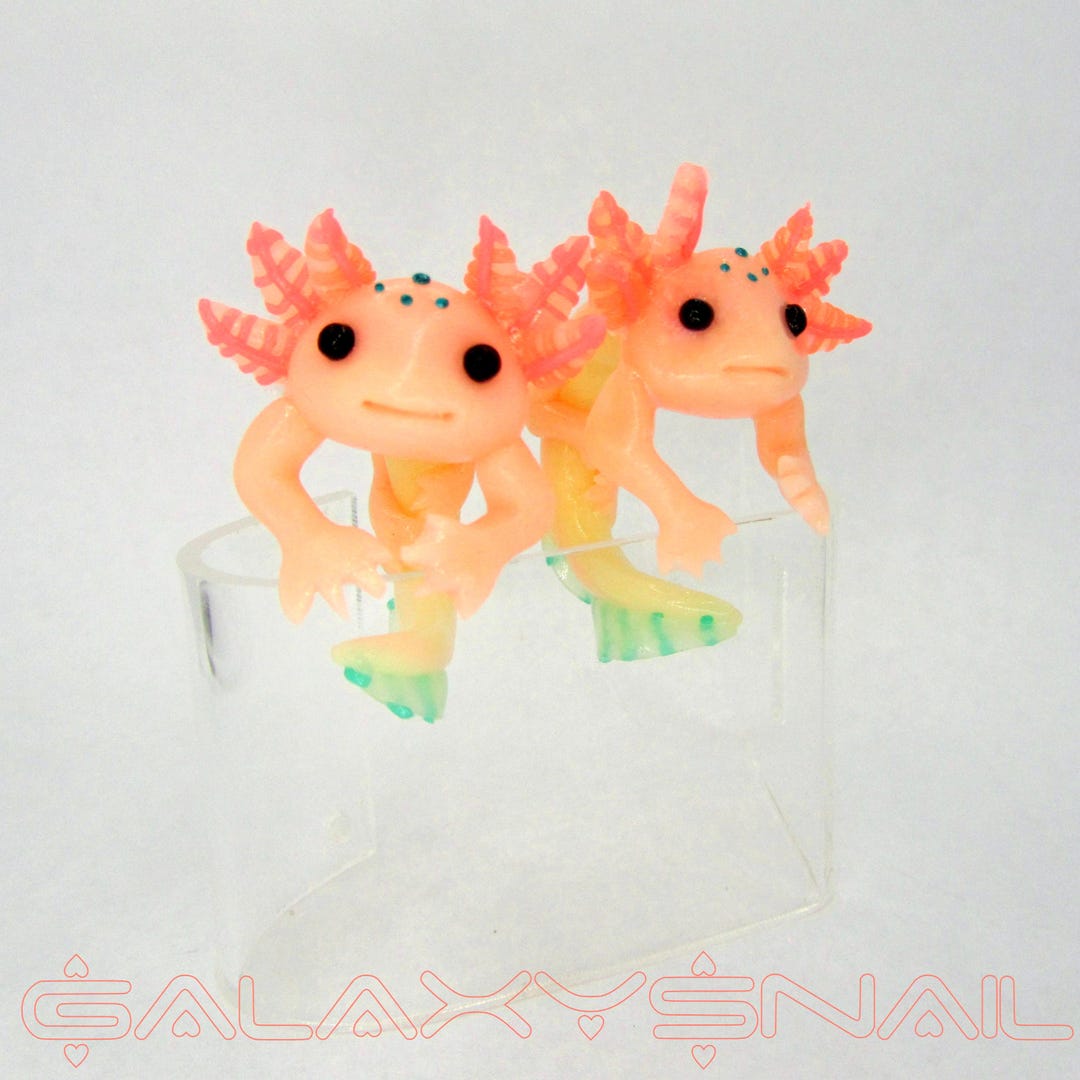 Axolotl Piercing Earrings – Cute Amphibian Fake Gauges, Plugs Earrings ...