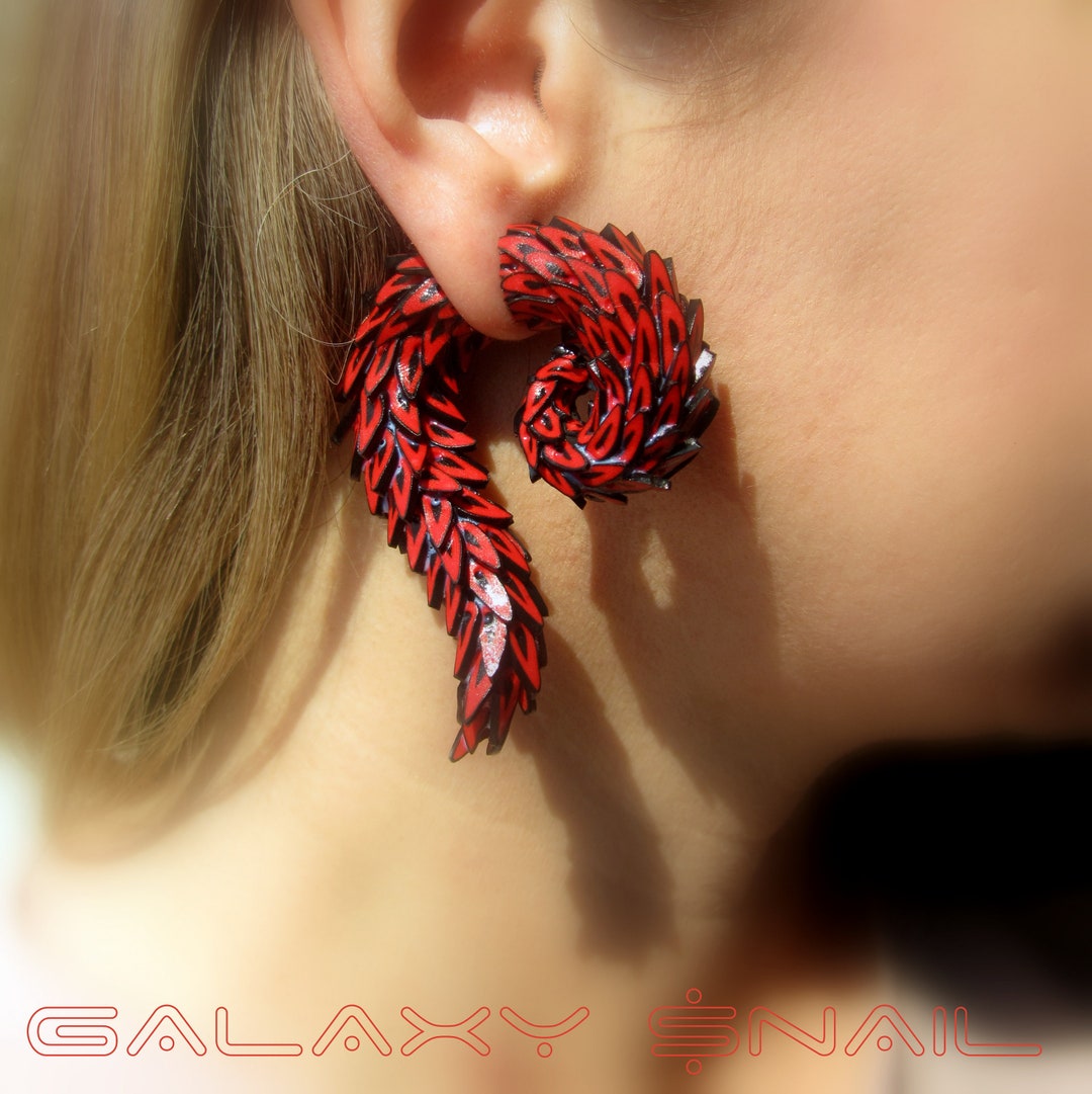 The Kagune, Dragon Black and Red Gauges / Earrings / Plugs/ Fake Gauges ...