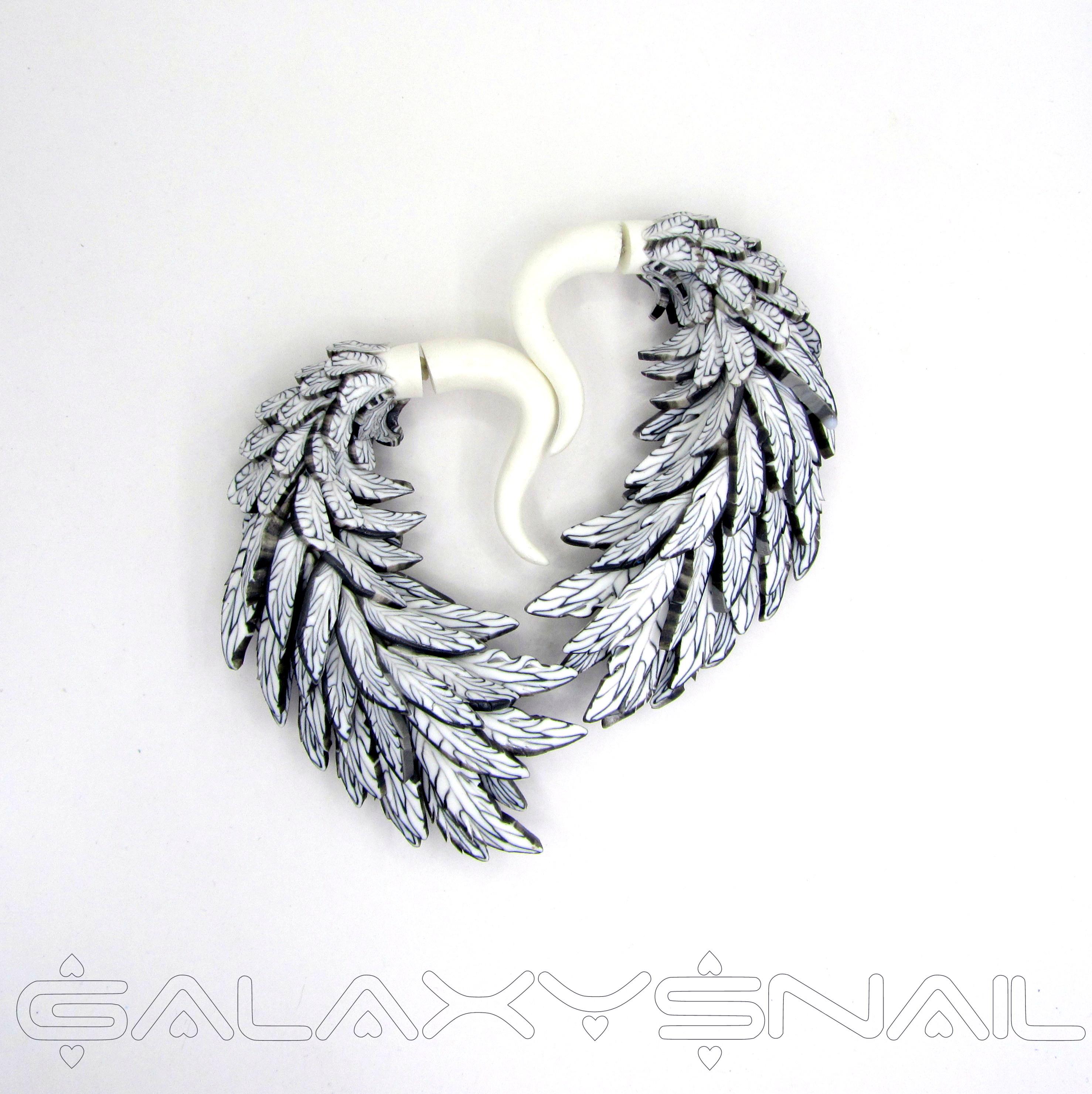 Earrings the Angel Wings White, Light, Delicate, a Valentine's Gift ...