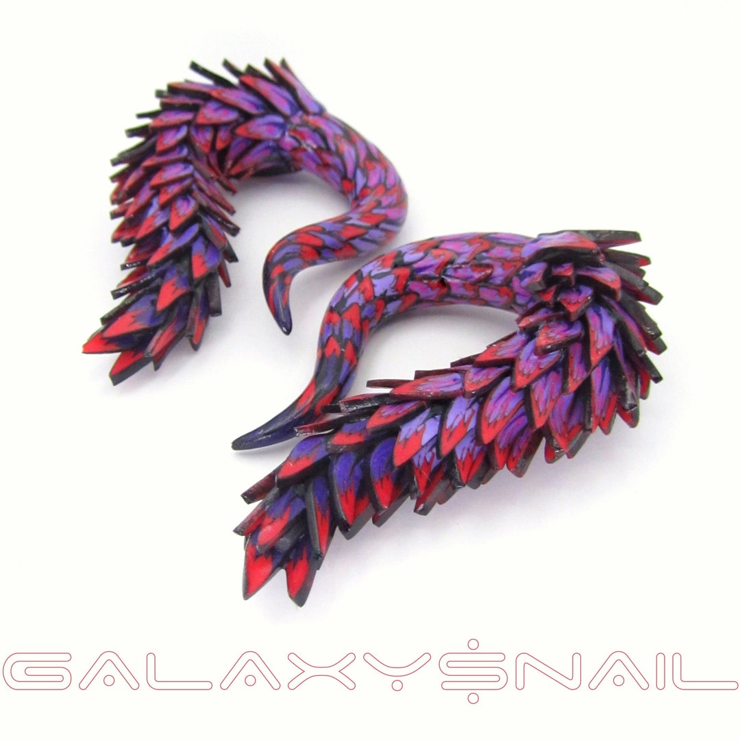 The Kagune Ursula Dragon Purple Red Yakumo Oomori Gauges, Earrings ...